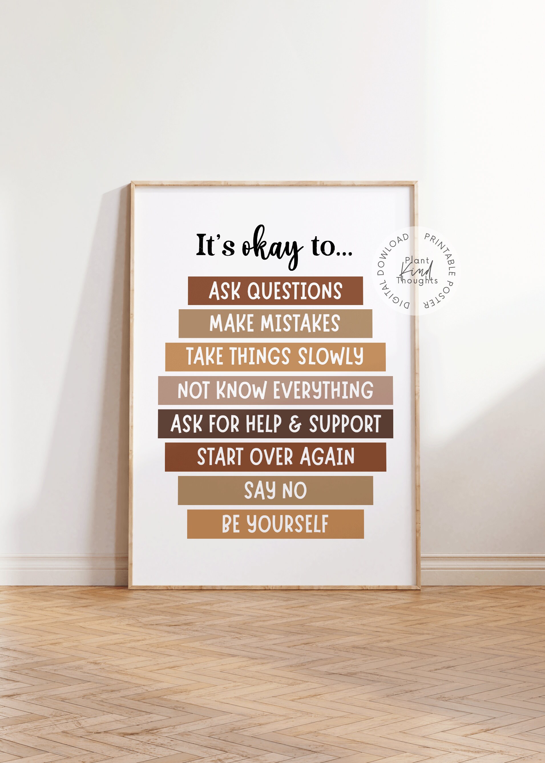 IT'S OKAY Mental Health Poster Printable Classroom Decor - Etsy