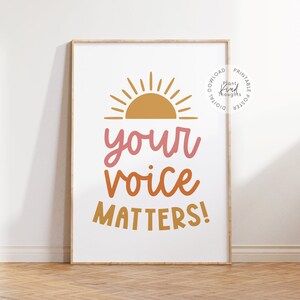 YOUR VOICE Matters Poster Speech Room Decor Speech Language Pathologist ...