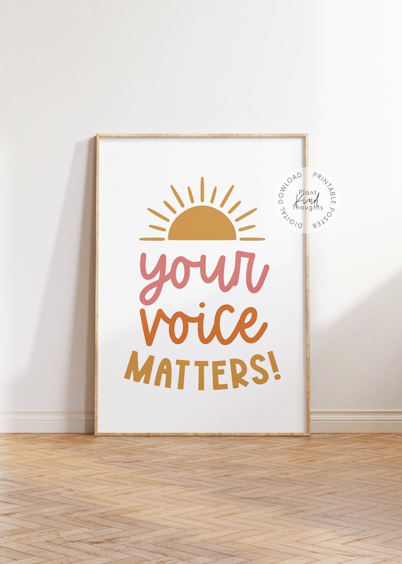 YOUR VOICE Matters Poster Speech Room Decor Speech Language - Etsy