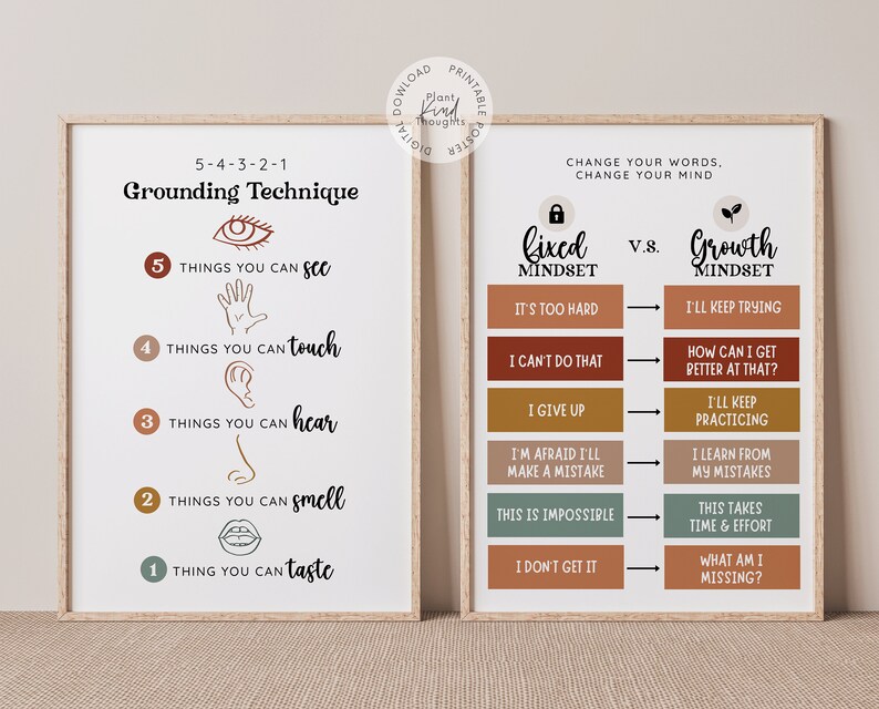 10 RAINBOW BOHO Counseling Posters Bundle School Counselor - Etsy