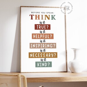 THINK Poster Counseling Office School Counselor Office Decor Boho ...