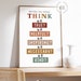 THINK Poster Counseling Office School Counselor Office Decor Boho ...