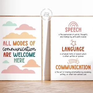 10 SPEECH THERAPY Room Decor Speech Therapy Poster Speech Language ...