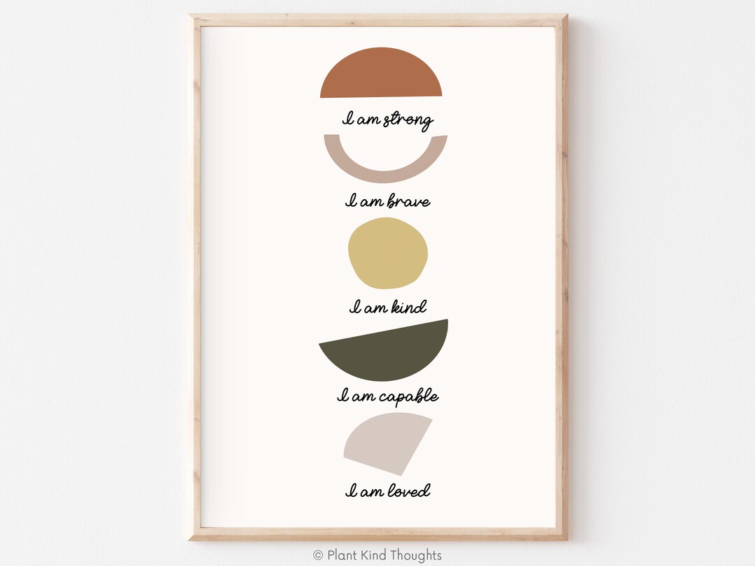 AFFIRMATIONS Mental Health Poster: School Counselor Office Decor ...