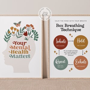 RAINBOW BOHO COUNSELING Posters Bundle School Counselor Office Decor ...