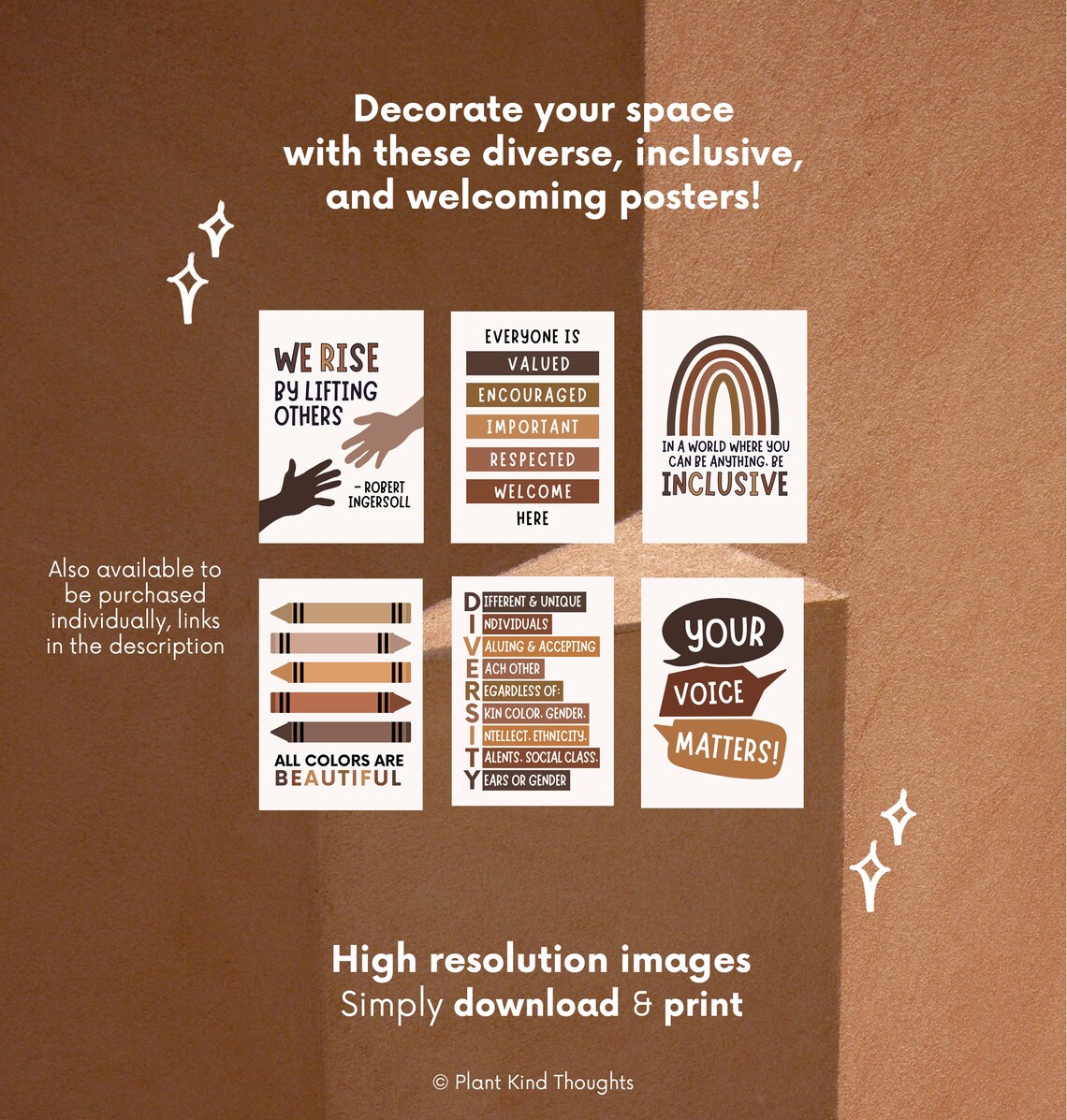 DIVERSITY CLASSROOM Posters Bundle of 6: Inclusive Human - Etsy