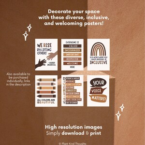 DIVERSITY CLASSROOM Posters Bundle of 6: Inclusive Human Equality ...