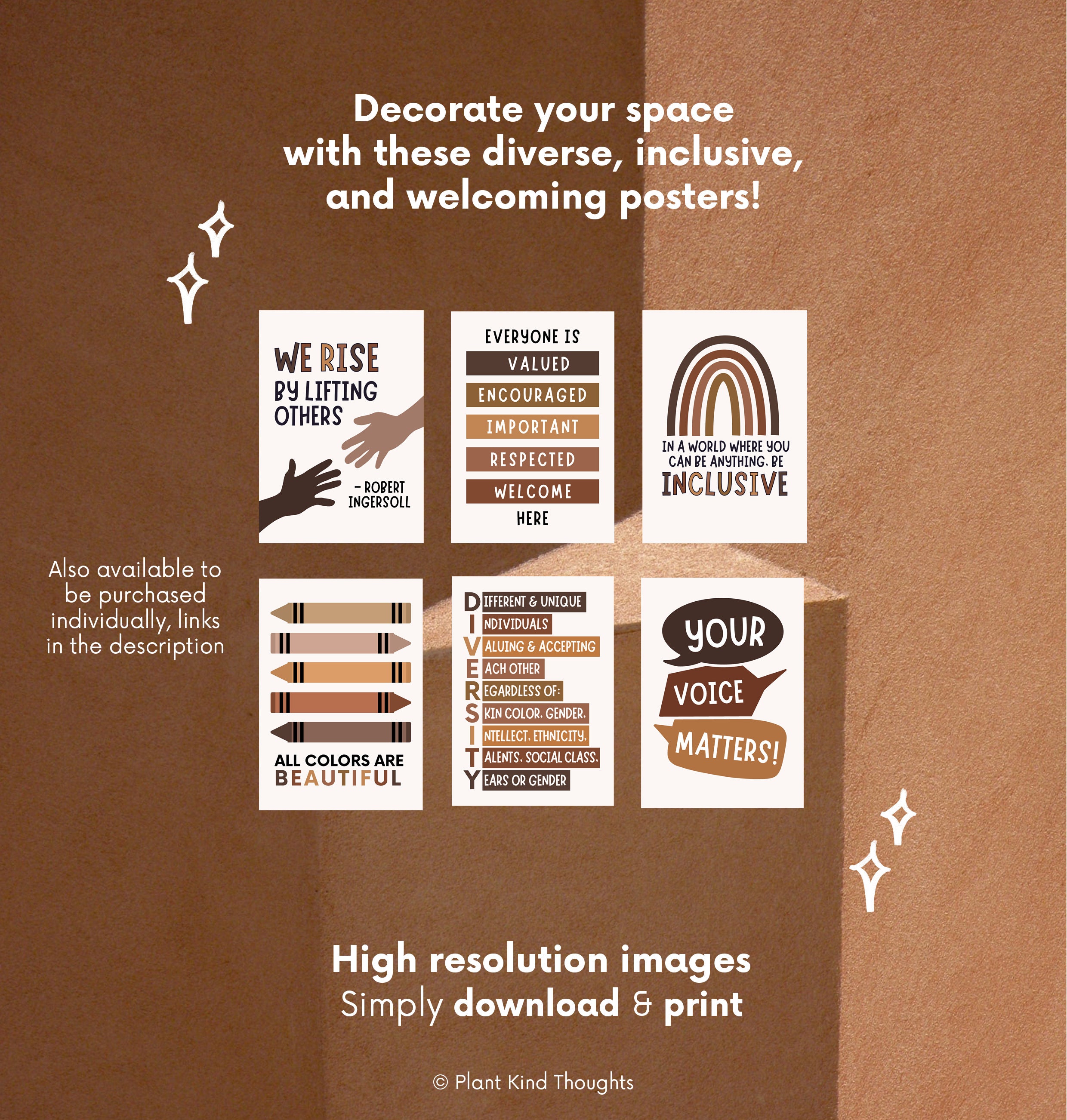 DIVERSITY CLASSROOM Posters Bundle of 6: Inclusive Human - Etsy