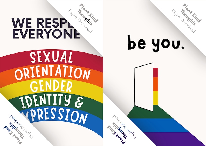 LGBT PRIDE Month CLASSROOM Posters Bundle of 6: Inclusive Safe | Etsy