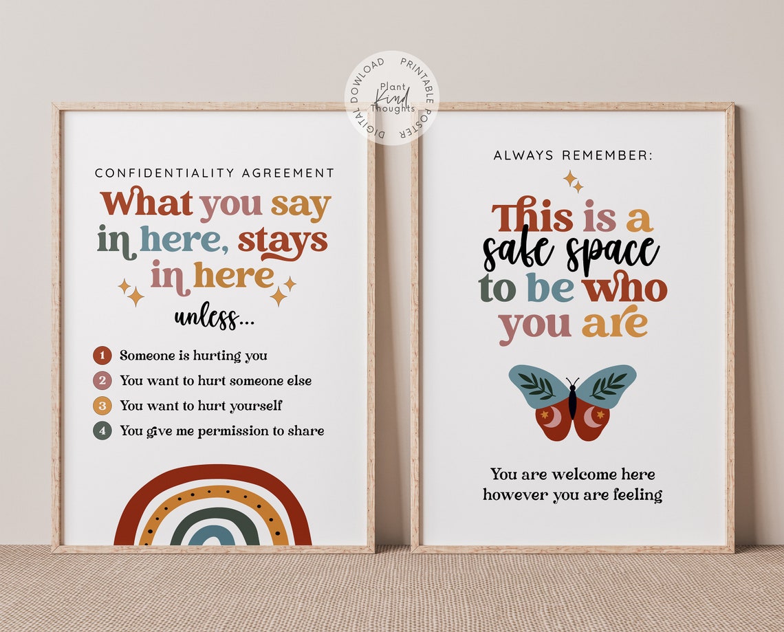 RAINBOW Posters Bundle Therapy Office Decor School Counselor Office ...