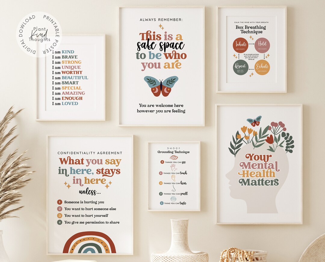 RAINBOW COUNSELING Posters Bundle School Counselor Office Decor School ...