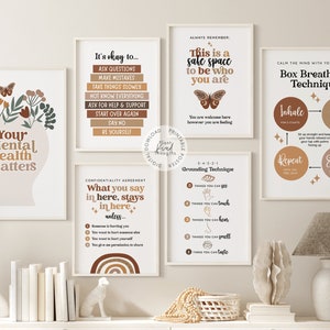 15 BOHO Counseling Posters Bundle School Counselor Office Decor School ...