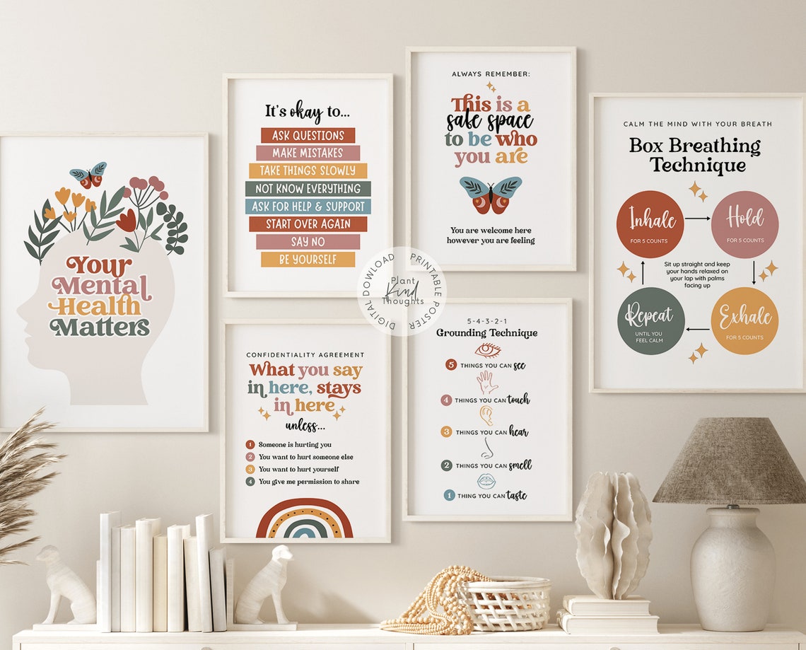 15 RAINBOW Counseling Posters Bundle School Counselor Office - Etsy