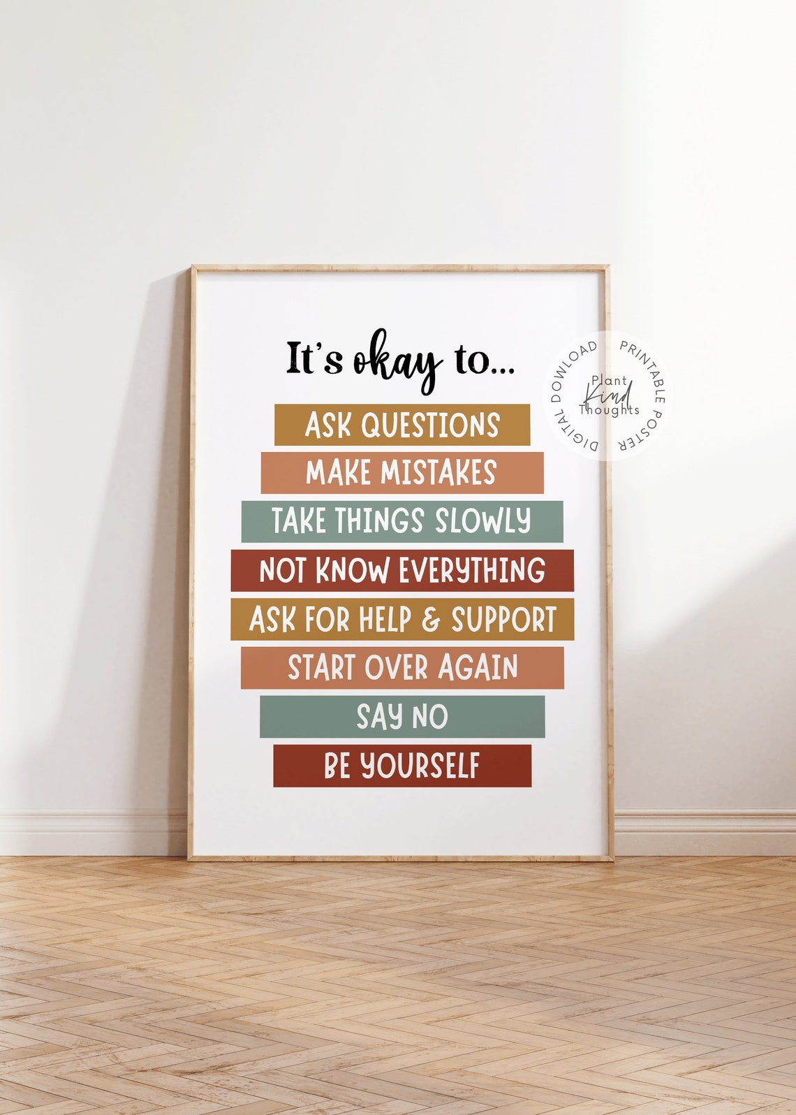 IT'S OKAY Mental Health Poster Printable Classroom Decor - Etsy