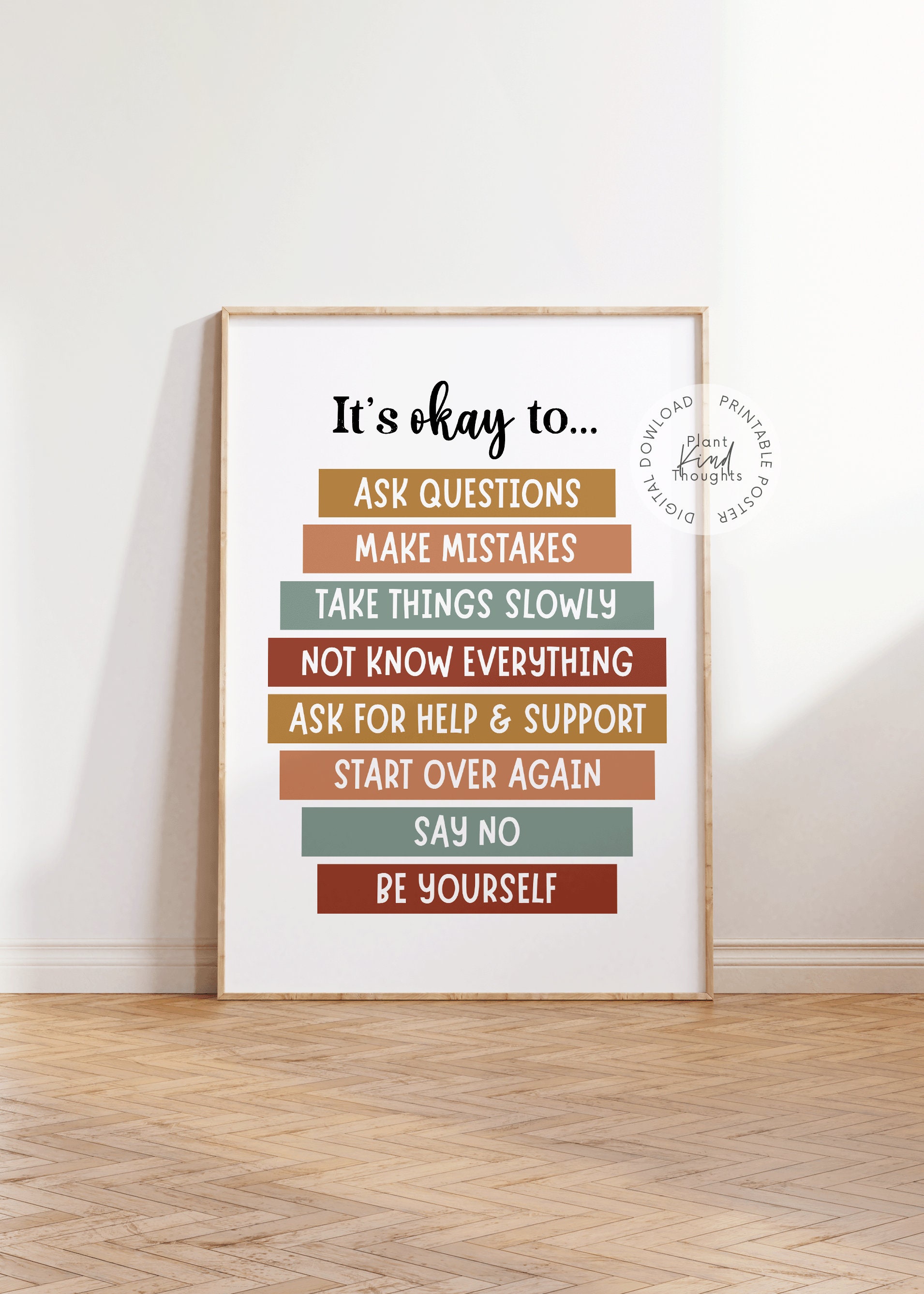 IT'S OKAY Mental Health Poster Printable Classroom Decor - Etsy