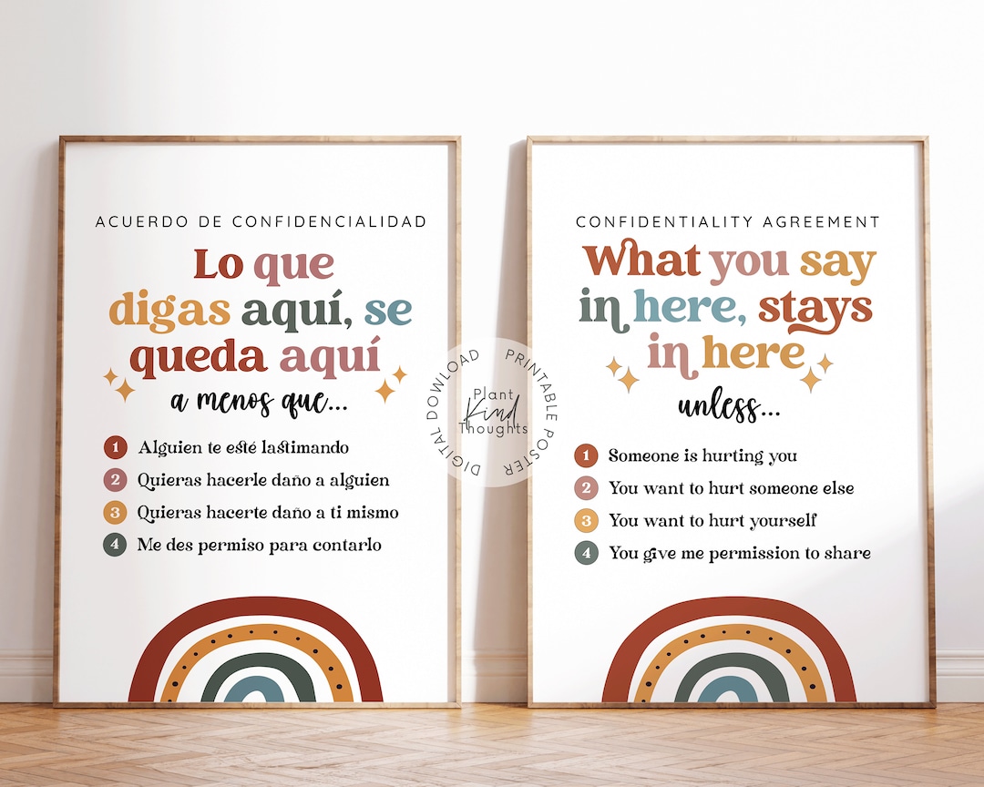 SPANISH AND ENGLISH Confidentiality Agreement What You Say Here Stays ...