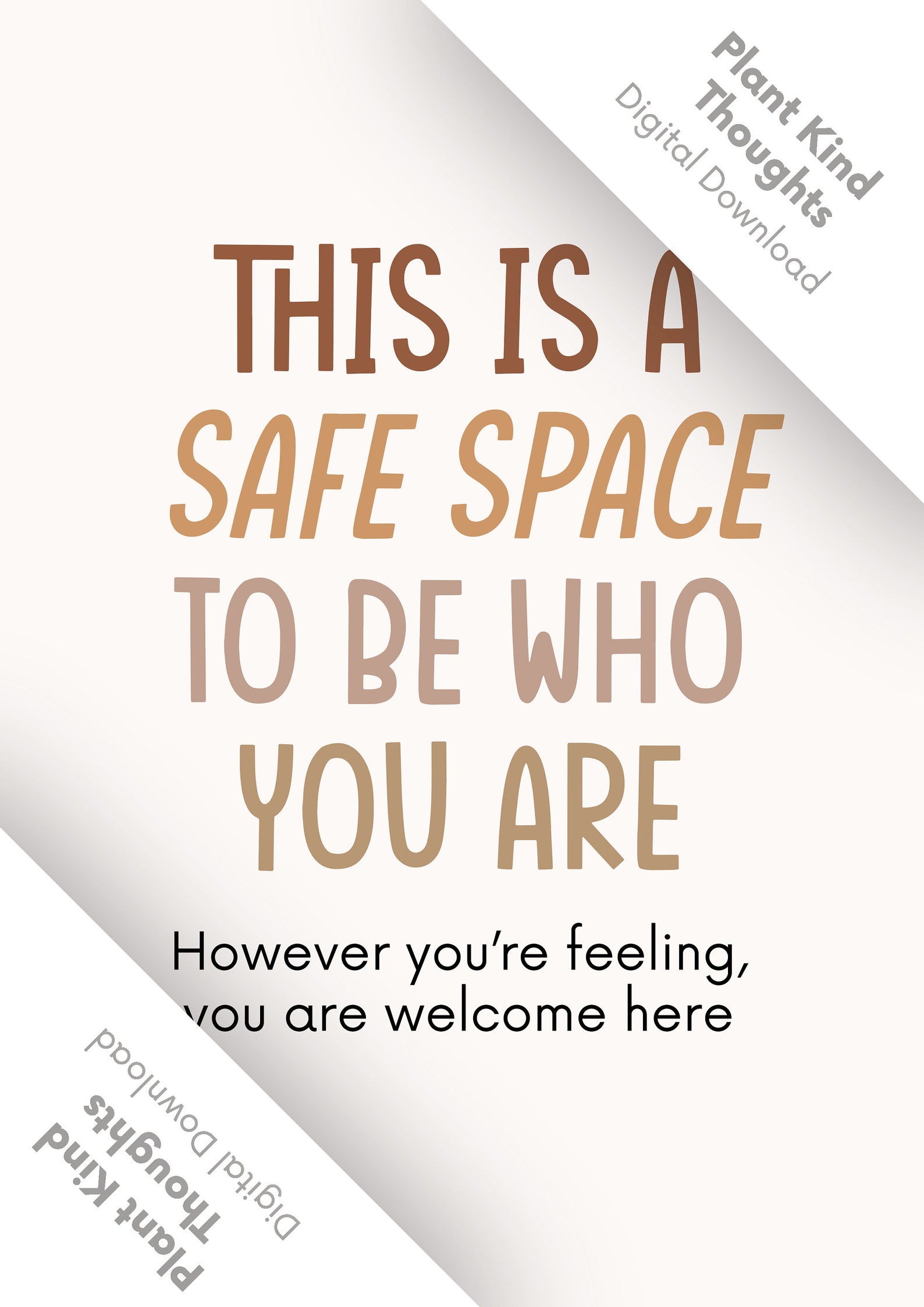 SAFE SPACE Mental Health Poster: Counseling Sign School | Etsy