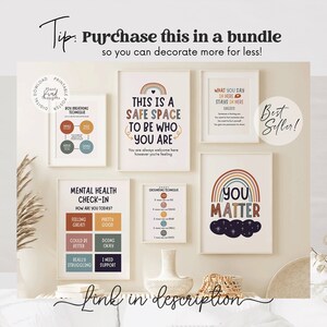 MENTAL HEALTH Check-in Digital Poster: Emotions, School Counselor ...