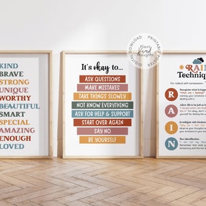 15 RAINBOW Counseling Posters Bundle School Counselor Office Decor ...