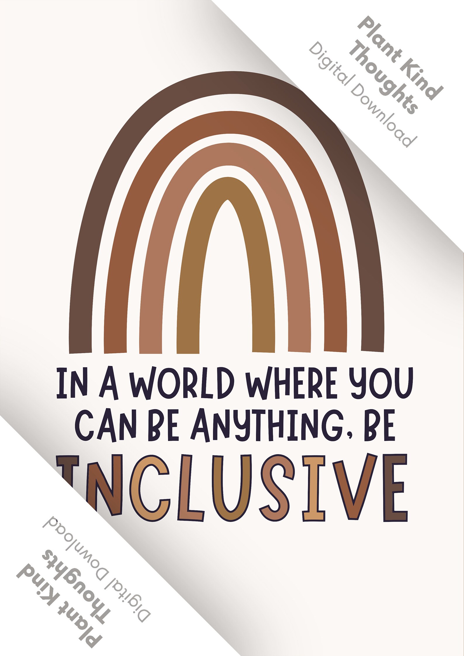 Be Inclusive DIVERSITY Classroom Poster: Inclusive Human | Etsy