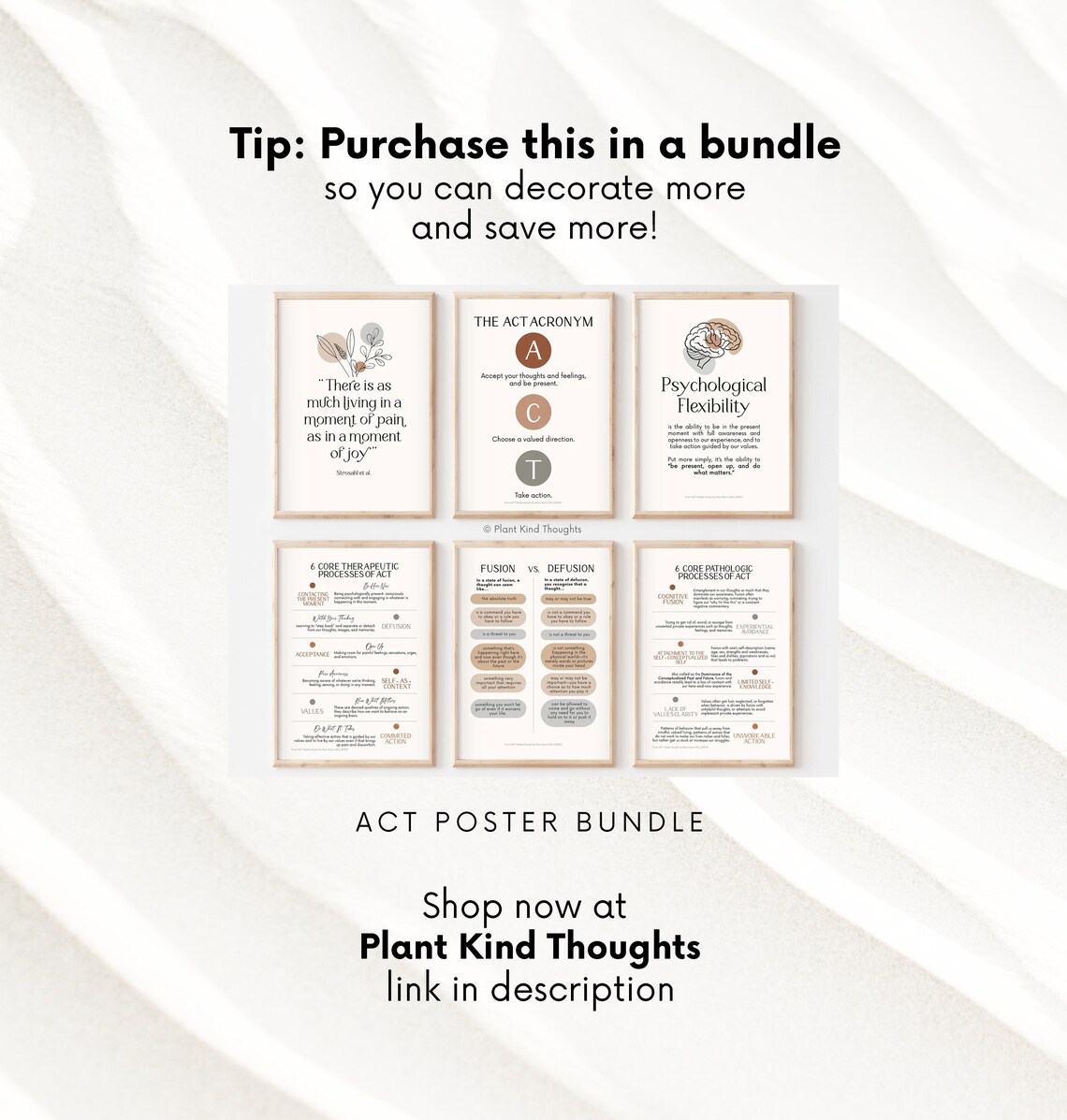 ACT 6 Core THERAPEUTIC PROCESSES: Acceptance and Commitment - Etsy