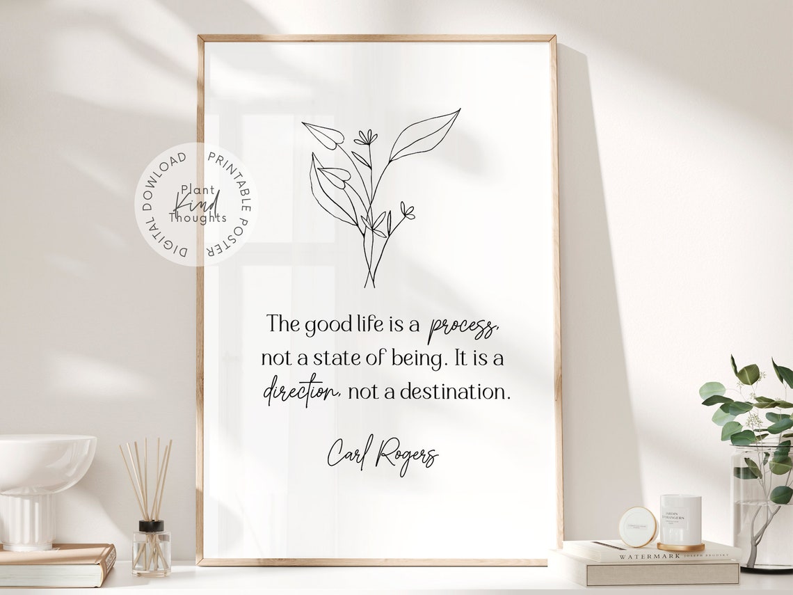 CARL ROGERS Quote: Therapy Office Decor School Counselor - Etsy