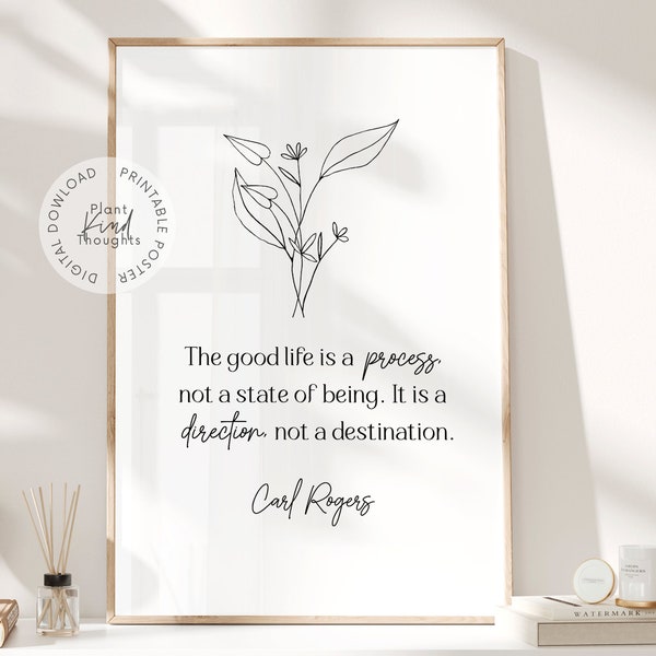 Carl Rogers Quote - Etsy