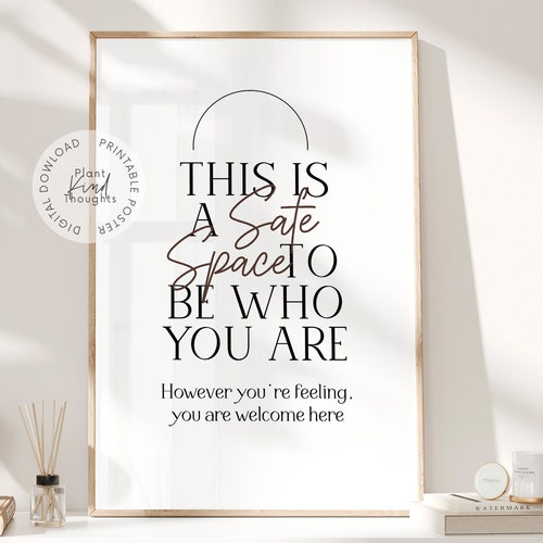 SAFE SPACE Mental Health Poster Counseling Sign School - Etsy