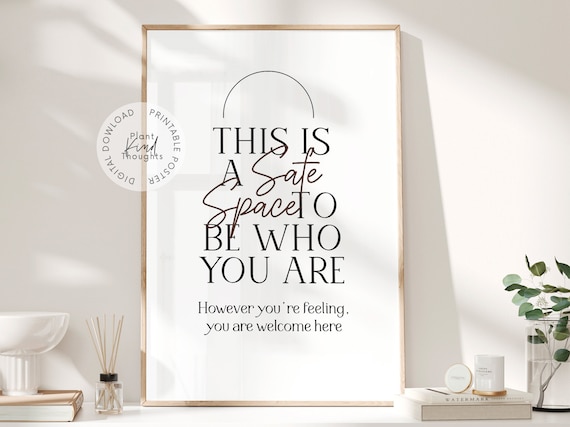 SAFE SPACE Mental Health Poster Counseling Sign School - Etsy
