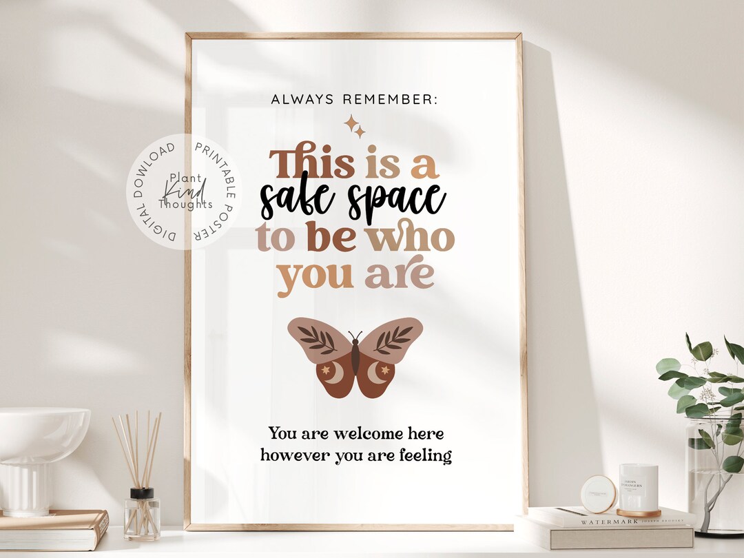 SAFE SPACE Poster Counseling Office School Counselor Office Decor ...
