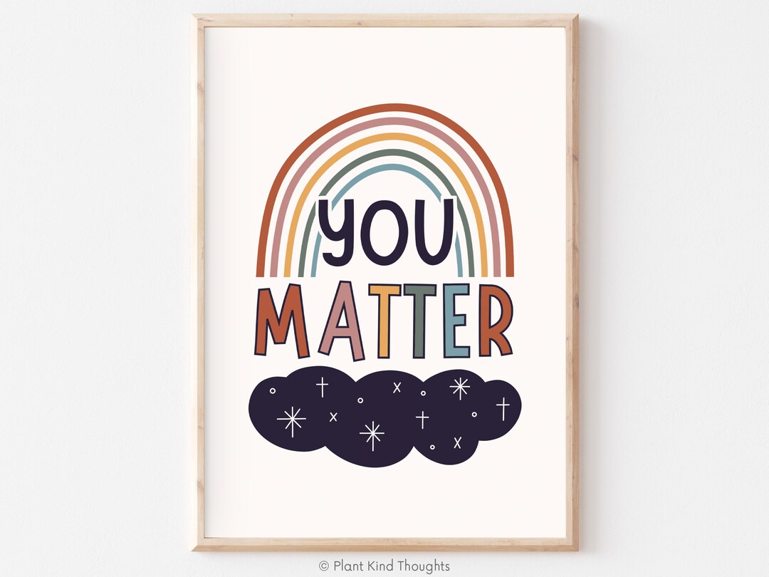 YOU MATTER Mental Health Poster: School Counselor Office Decor ...
