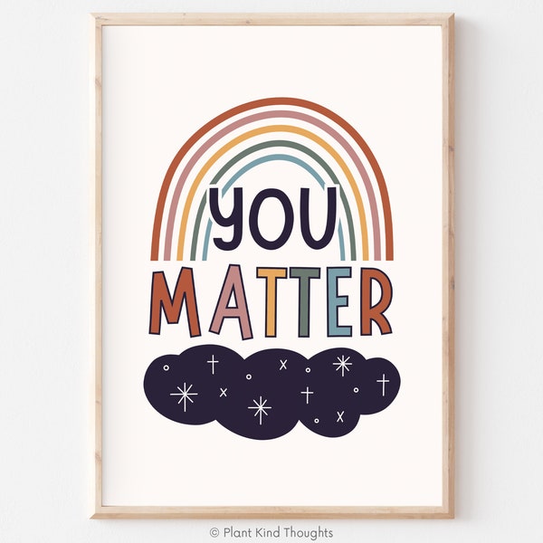 You Matter Classroom Poster - Etsy