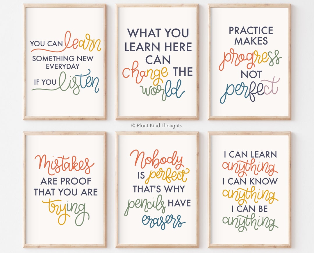 BUNDLE OF 6 LEARNING Classroom Posters: Classroom Decor Home School ...