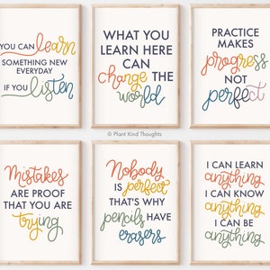 BUNDLE OF 6 LEARNING Classroom Posters: Classroom Decor Home School ...