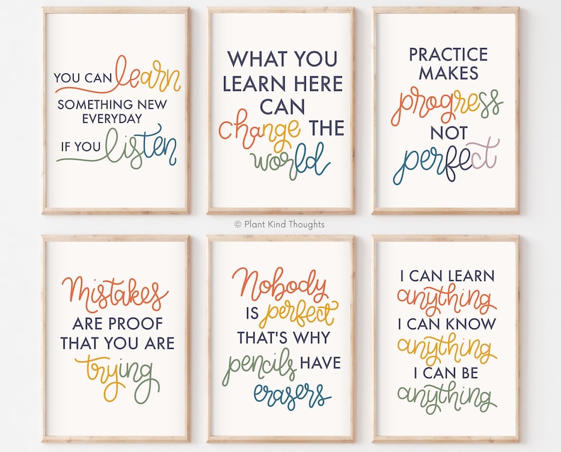 BUNDLE OF 6 LEARNING Classroom Posters: Classroom Decor Home - Etsy
