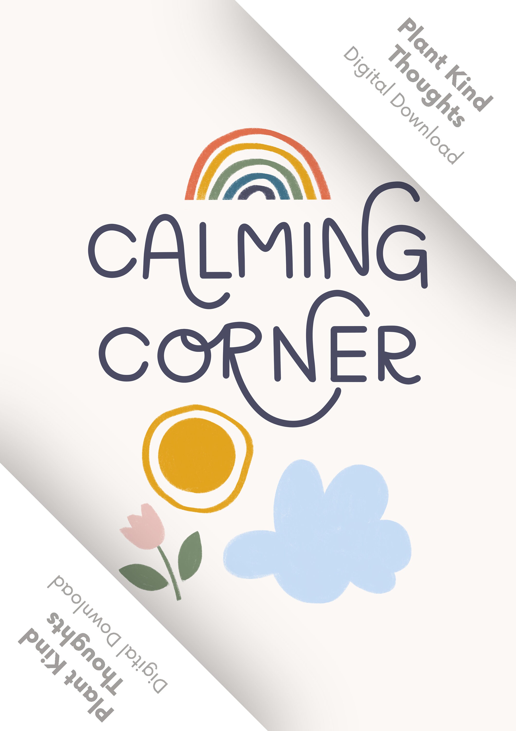 CALMING CORNER Mental Health Poster: Classroom Decor Therapy Office ...