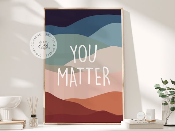 YOU MATTER Mental Health Poster Affirmations School Counselor - Etsy