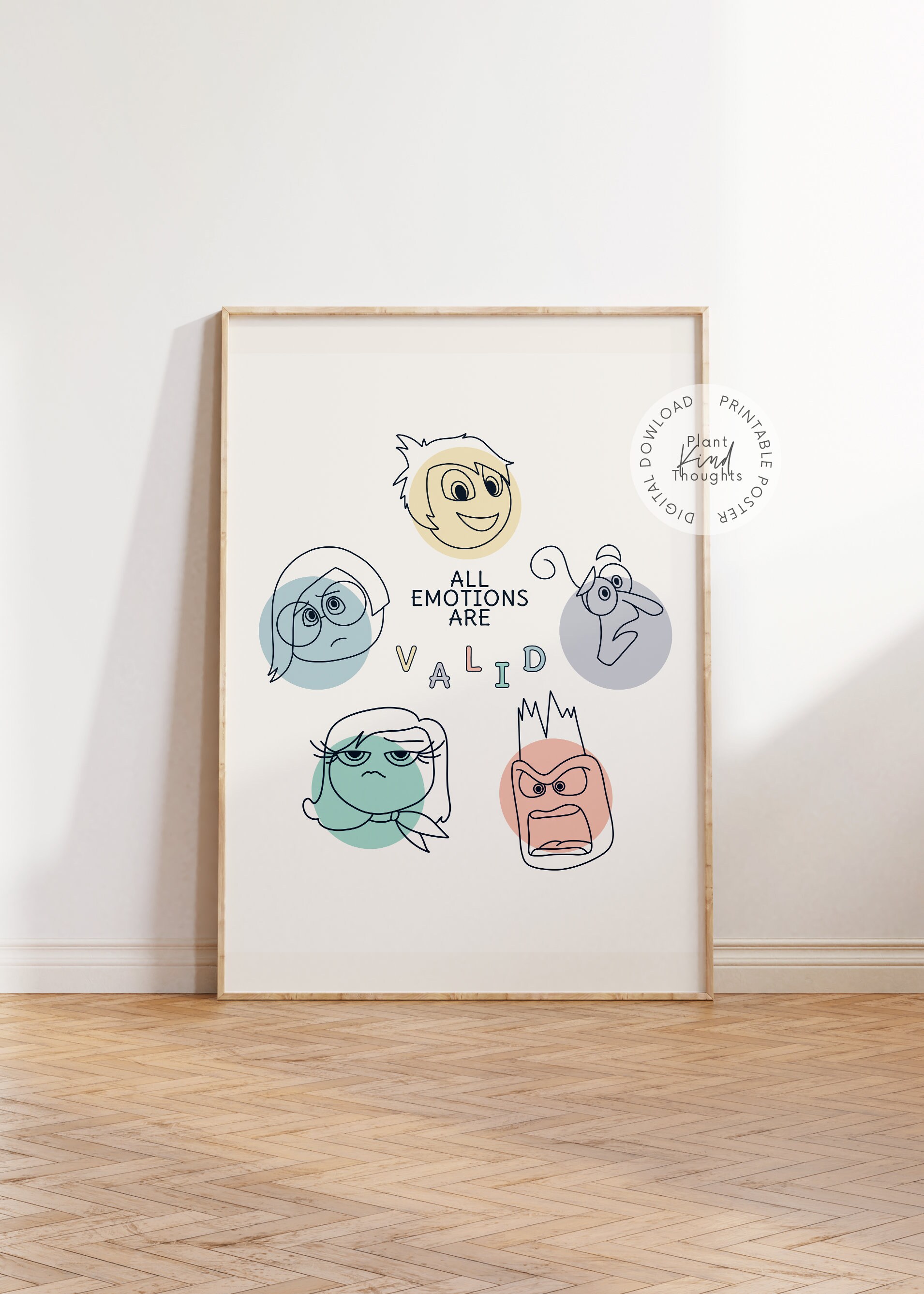 INSIDE OUT All Emotions Are Valid Mental Health Poster: School ...