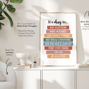 IT'S OKAY Mental Health Poster Printable Classroom Decor School ...