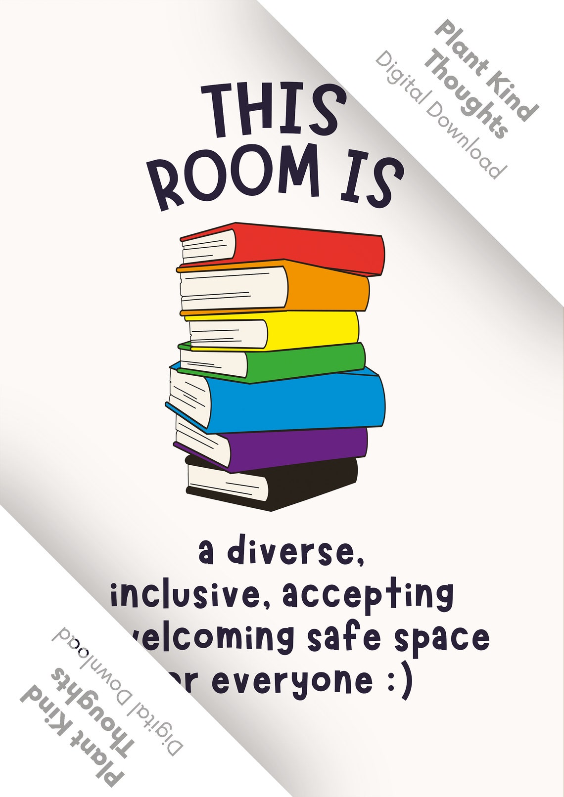 Safe Space PRIDE Classroom Poster: Inclusive LGBTQ Safe Space | Etsy