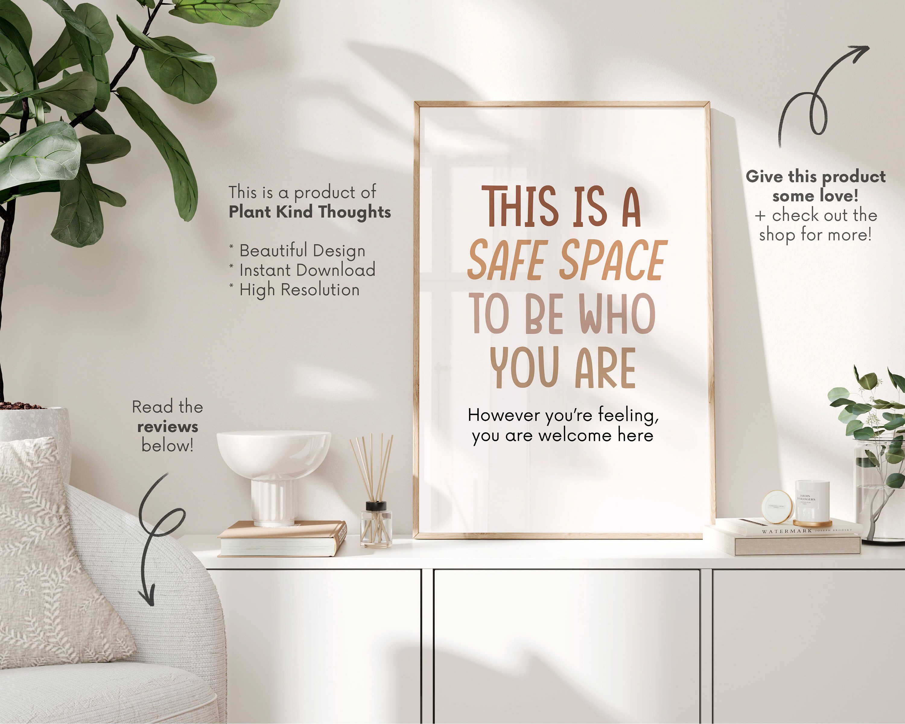 SAFE SPACE Mental Health Poster: Counseling Sign School - Etsy