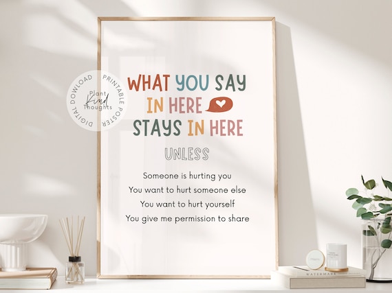 CONFIDENTIALITY AGREEMENT What You Say Here Stays Here Poster: - Etsy