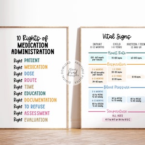 8 SCHOOL NURSE Office Decor School Clinic School Nurse Posters School ...