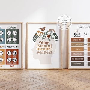 15 BOHO Counseling Posters Bundle School Counselor Office Decor School ...