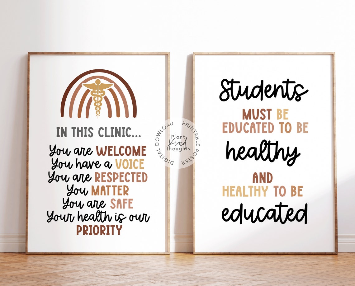 8 SCHOOL NURSE Office Decor School Clinic School Nurse Posters School ...