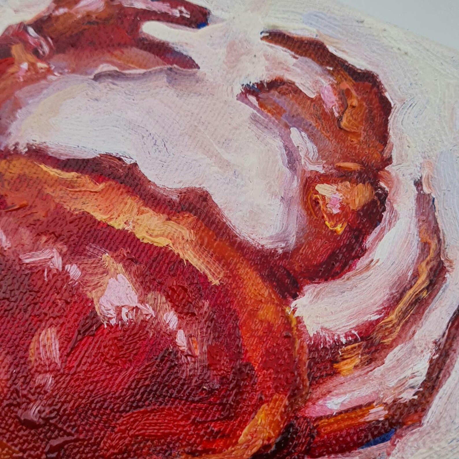 Red Crab Oil Painting on Canvas 6x6 Marine Life Original Art - Etsy