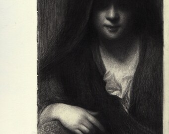 Original Pencil Drawing, Classical Portrait Painting, Victorian ...