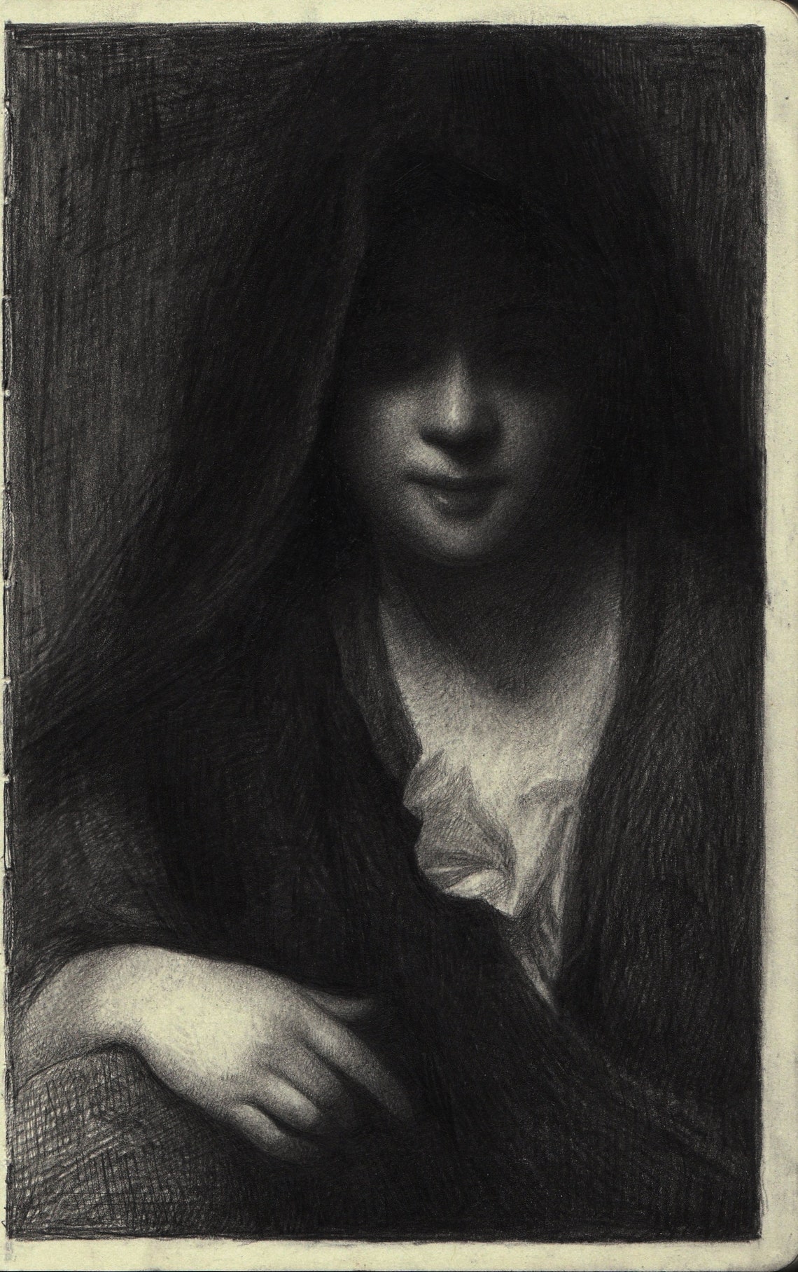 Original Pencil Drawing, Classical Portrait Painting, Victorian ...