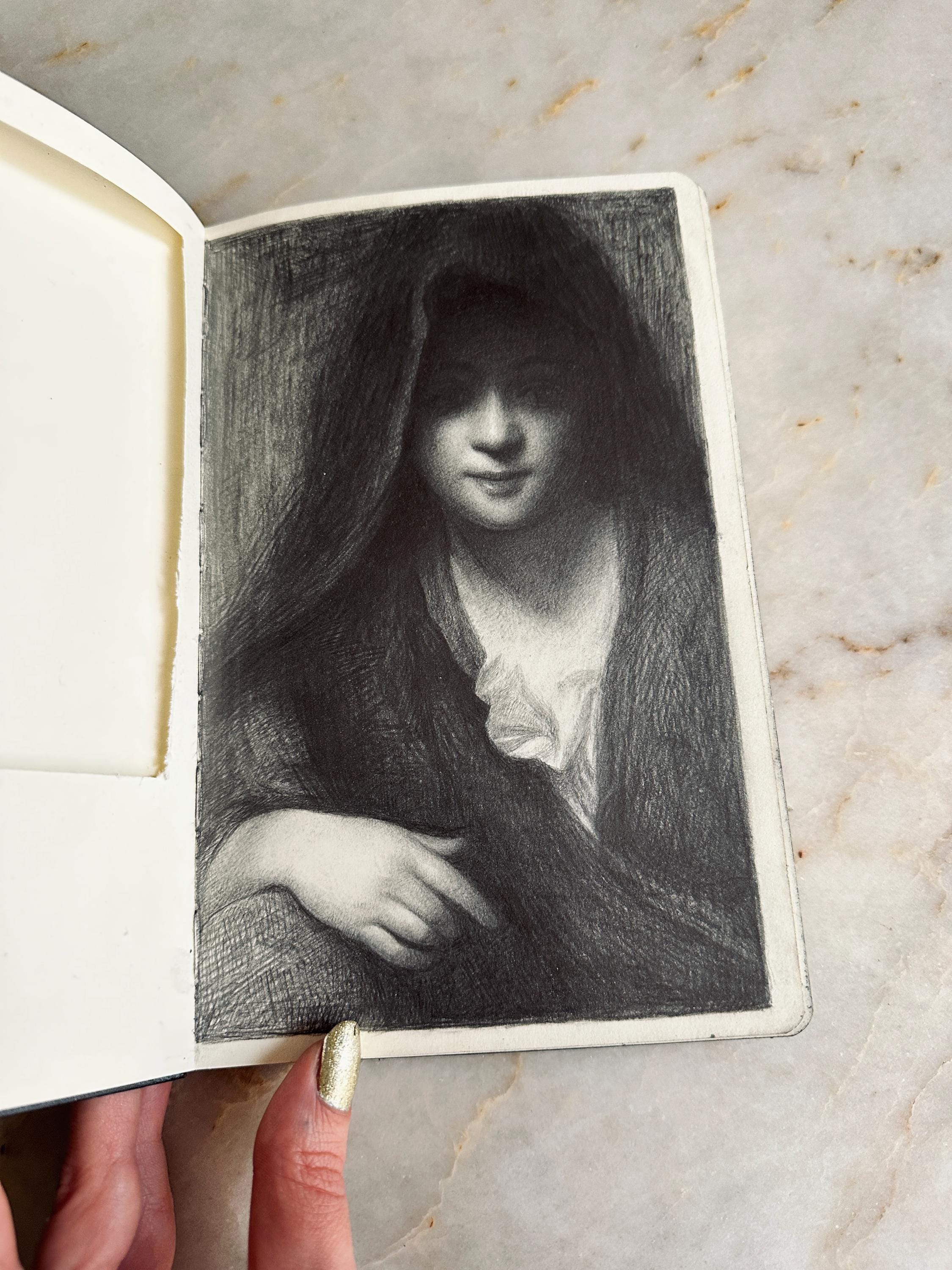Original Pencil Drawing, Classical Portrait Painting, Victorian ...