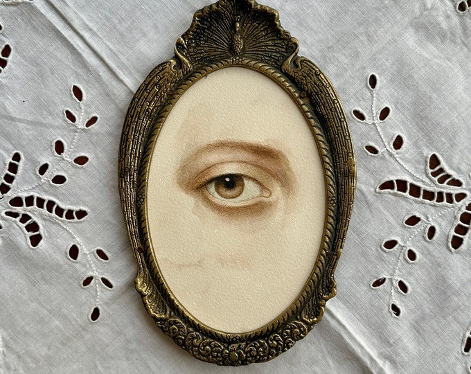 Original Watercolor Painting Lovers Eye Portrait Gallery Wall Decor ...